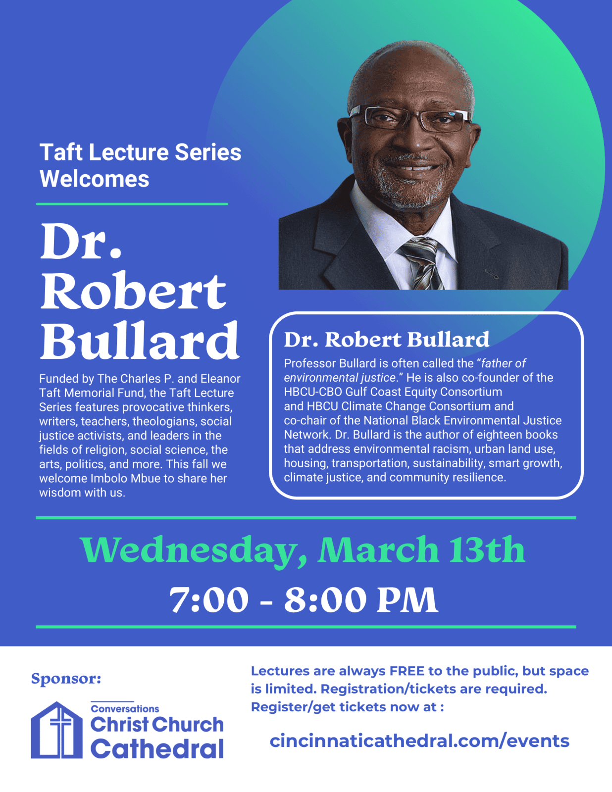 Taft Lecture Series Lecture with Dr. Robert Bullard | Green Umbrella